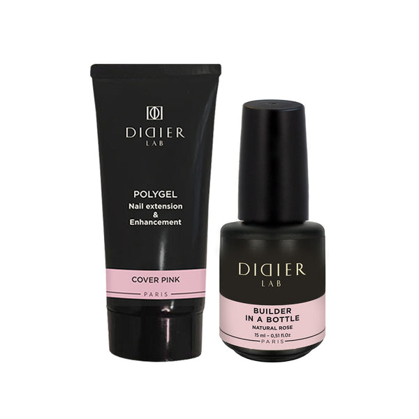 Maniküre Set mit Polygel Cover Pink & BIAB Natural Rose– Didier Lab Germany
